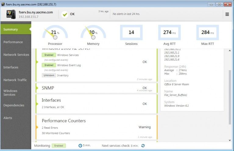 Adrem Software NetCrunch review - monitoring and visualization - ITSMDaily.com