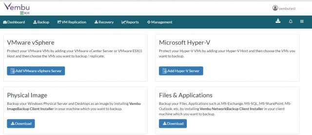 Vembu Backup & Disaster recovery suite review - ITSMDaily.com