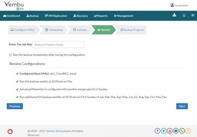 Vembu Backup & Disaster recovery suite review - ITSMDaily.com
