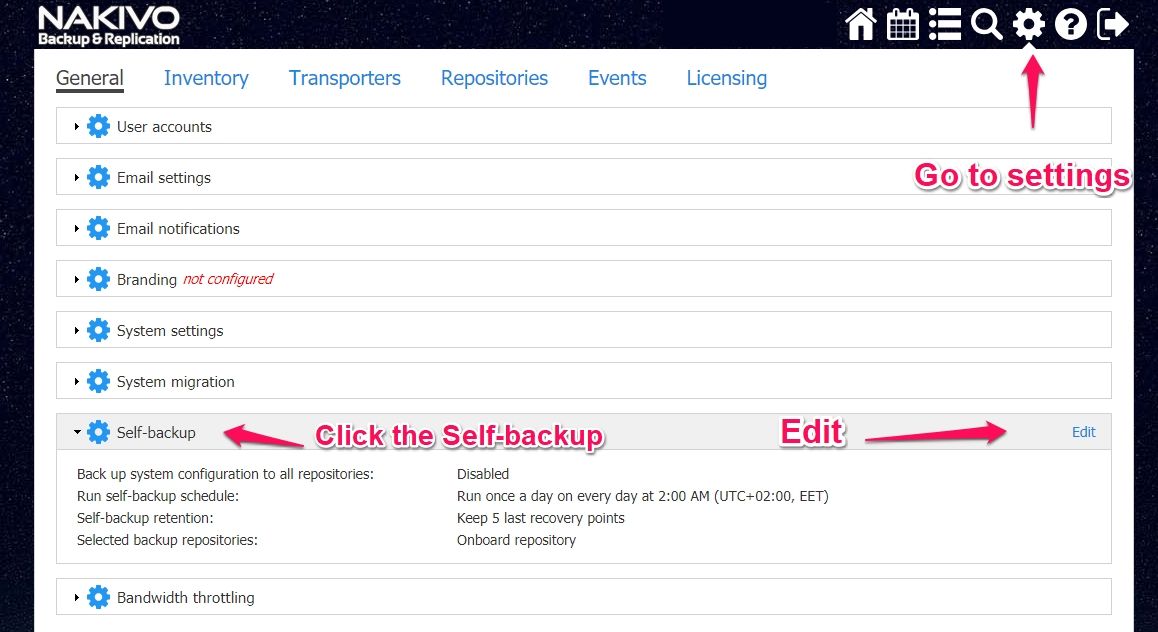 Nakivo Backup and Replication How to Self-Backup - ITSMDaily.com