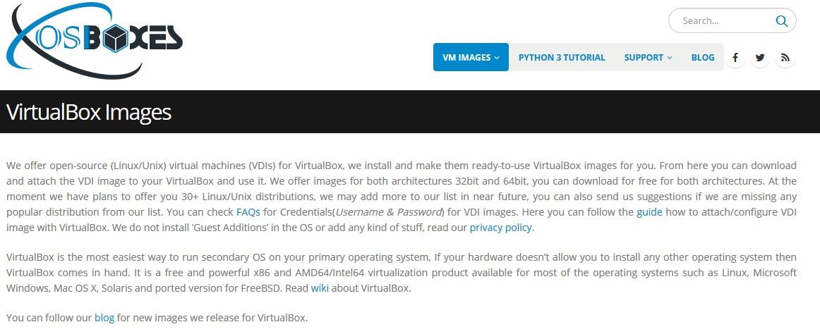 Download Pre Installed VirtualBox Images for Windows, Linux and other ...